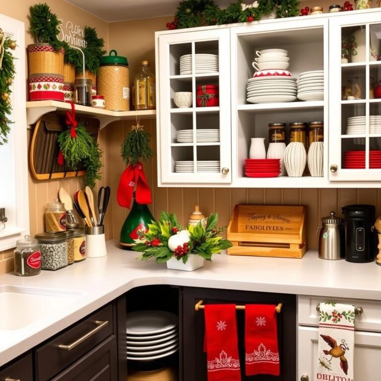 9 Ways to Create a Festive Kitchen | Holiday Guide - Laura Decorating