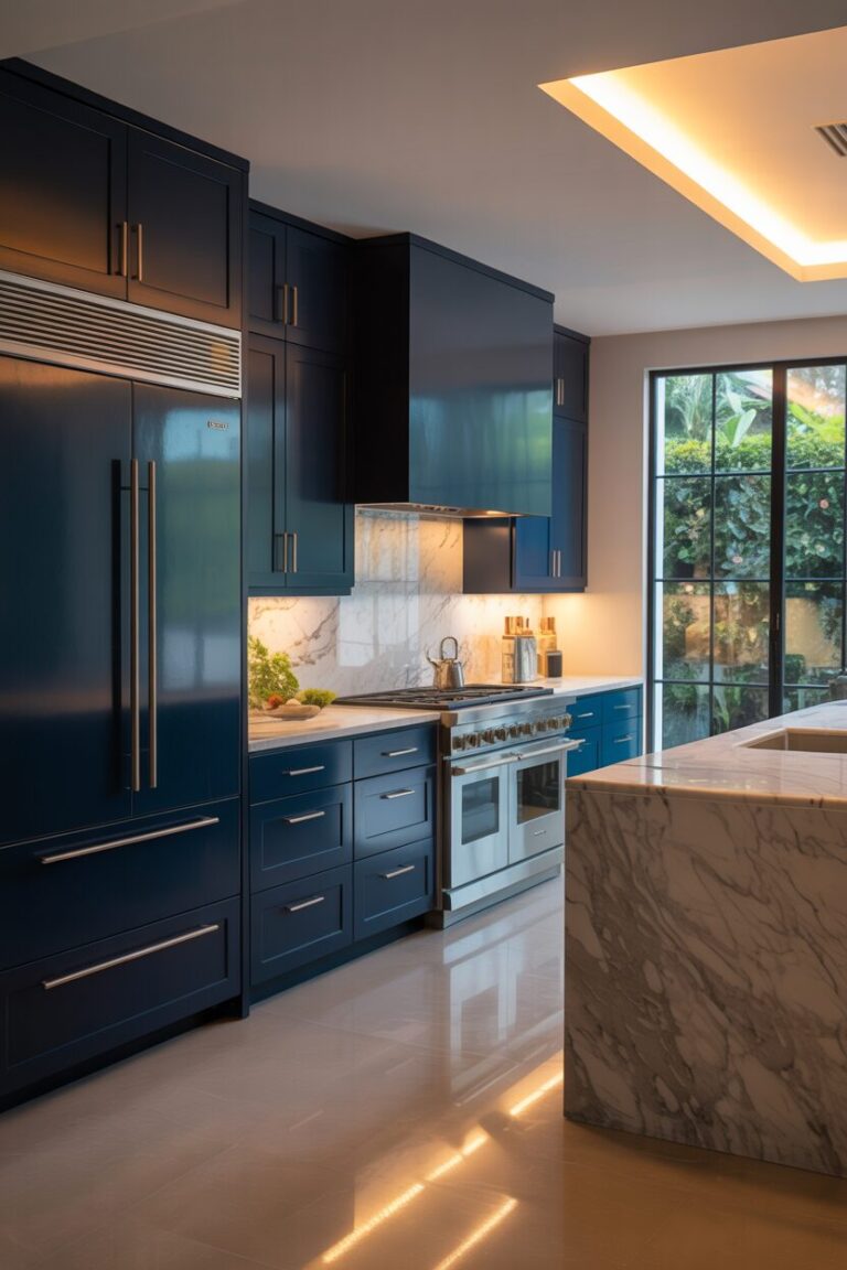 Elevate Your Kitchen with These 15 Blue Cabinet Designs